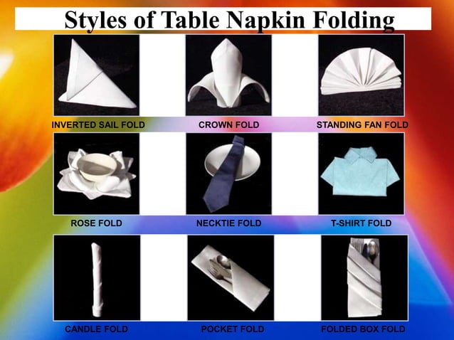 Table Napkin Folding.pptx | Food & Drink