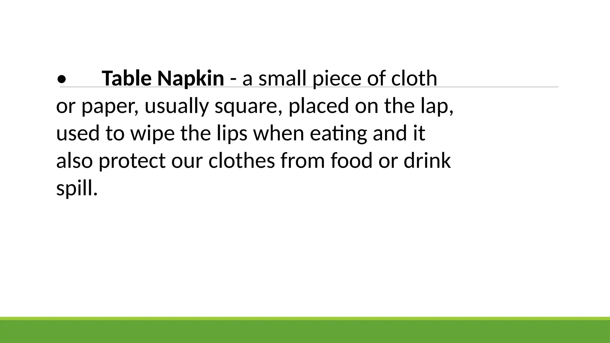 TABLE NAPKIN FOLDING grade 7 tle folding | PPTX