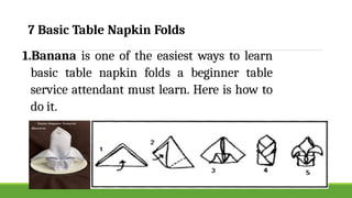 TABLE NAPKIN FOLDING grade 7 tle folding | PPTX