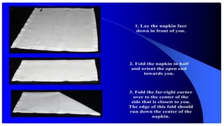 TABLE NAPKIN FOLDING. powerpoint presentaion | PPTX