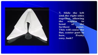 TABLE NAPKIN FOLDING. powerpoint presentaion | PPTX