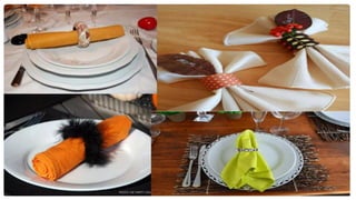 TABLE NAPKIN FOLDING. powerpoint presentaion | PPTX