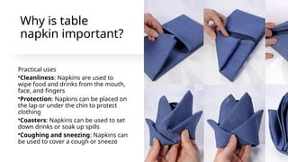 TABLE NAPKIN FOLDING. powerpoint presentaion | PPTX