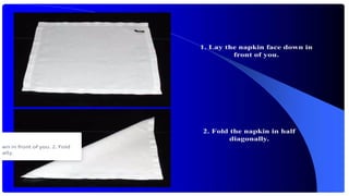 TABLE NAPKIN FOLDING. powerpoint presentaion | PPTX