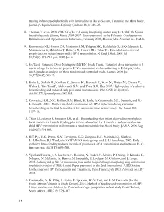 Risk of HIV Transmission During Breastfeeding (AIDSTAR-One) | PDF