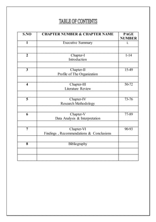 Table of content | DOCX