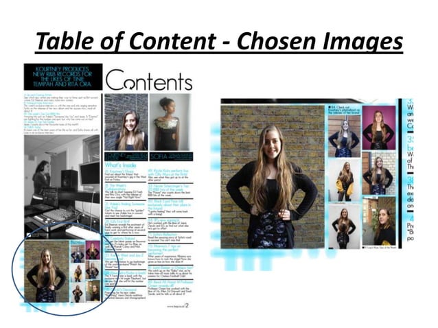 Table of Content Photoshoot Plan | PPT
