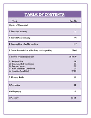 Table of contents | DOCX | Books and Literature