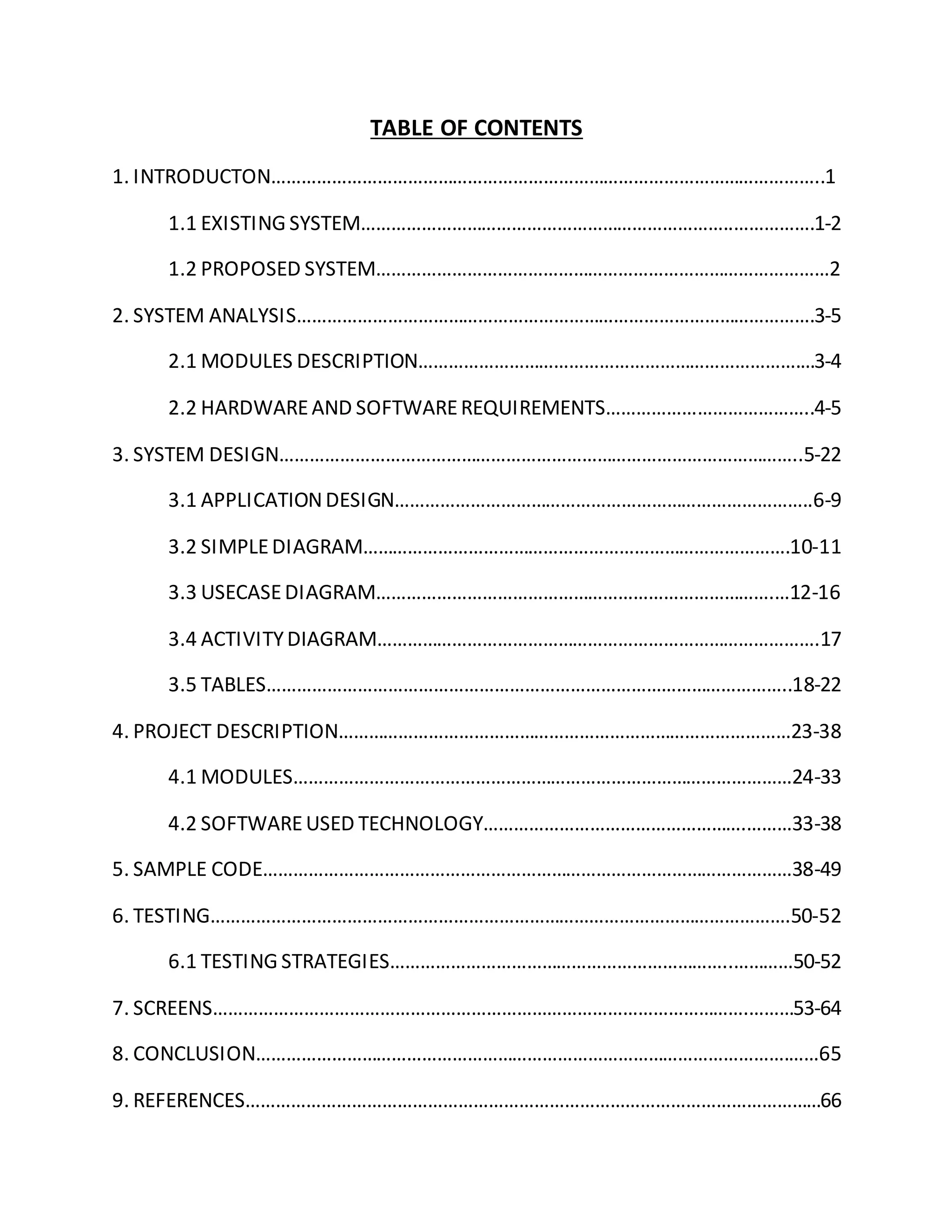 Table of contents | DOCX