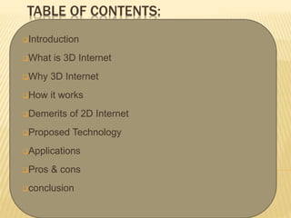 3D Internet | PPT