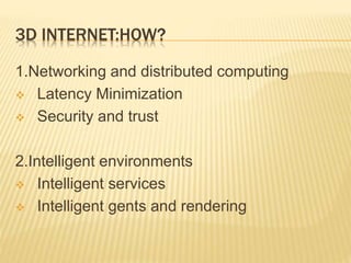 3D Internet | PPT