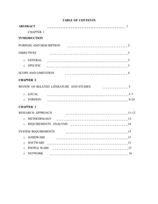 Table of contents | DOCX
