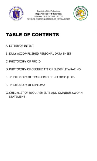 TABLE OF CONTENT........................ | DOCX