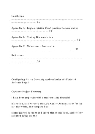 Table of Contents Capstone Project Summary ................docx