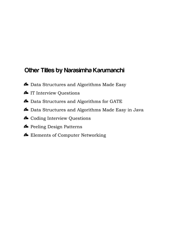 Table of contents [data structure and algorithmic thinking with python] | PDF | Computing ...