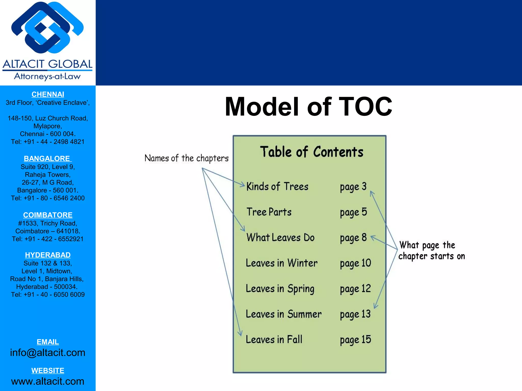 Table of contents, footnote & endnote in ms word | PPT