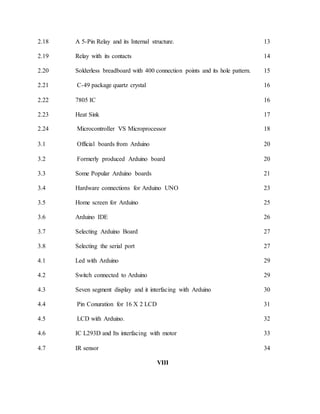 Table of content For My Home Automation report | DOCX