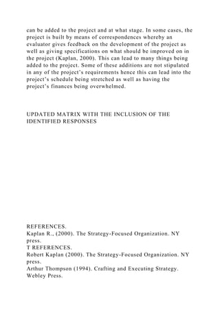 Table of Contents Project Outline. …………………………………………………………………….docx