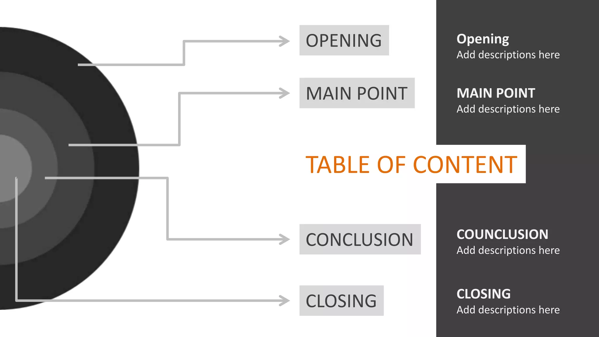 Template Powerpoint "Table of Content" | PPTX