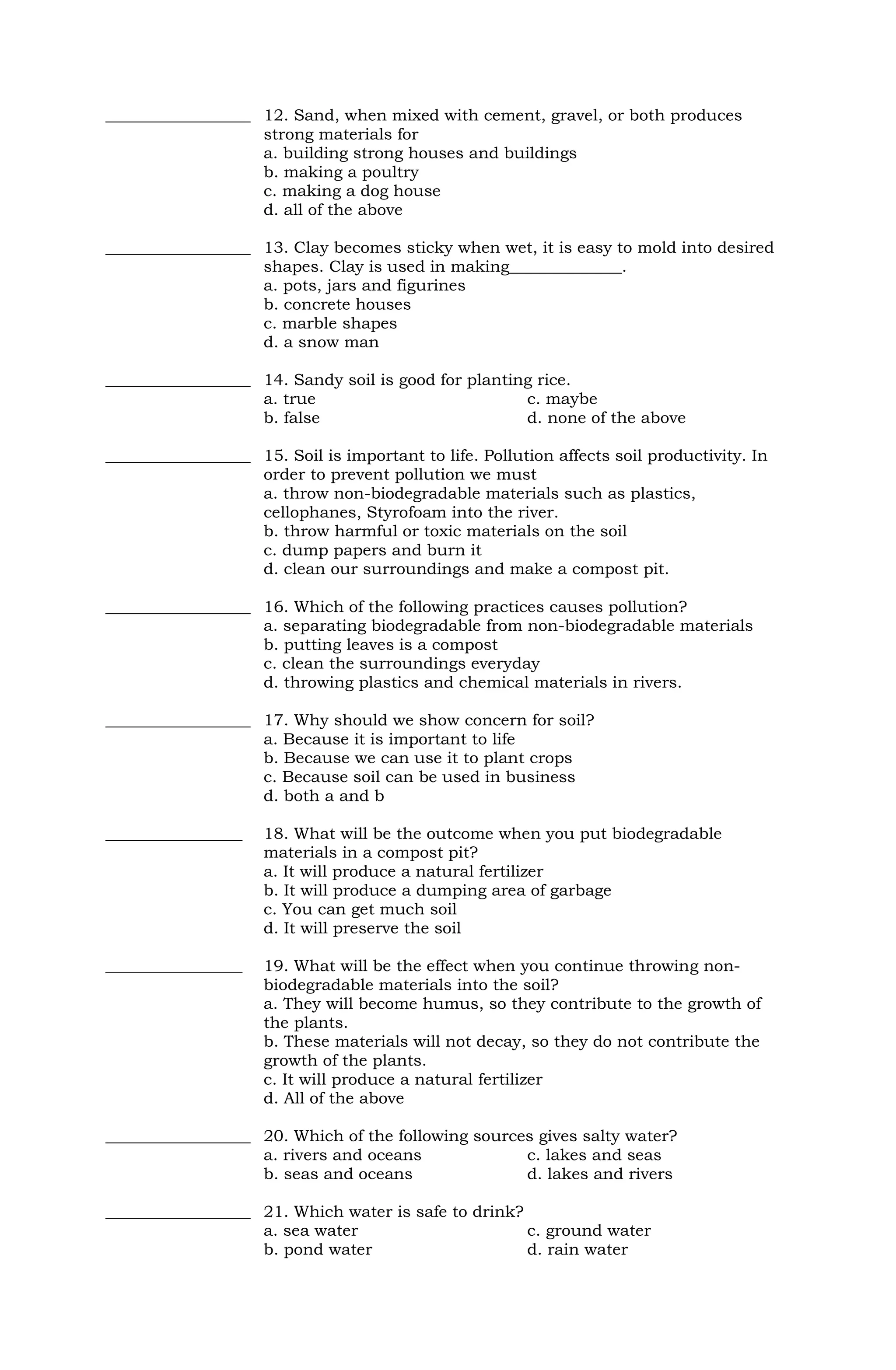 TOS in Science III and Sample Test | DOCX | Gardening | Home & Garden