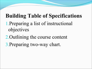 Table of specification dr shafqat ali | PPT