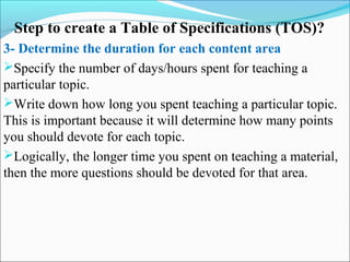 Table of specification dr shafqat ali | PPT