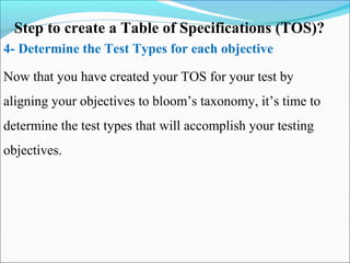 Table of specification dr shafqat ali | PPT