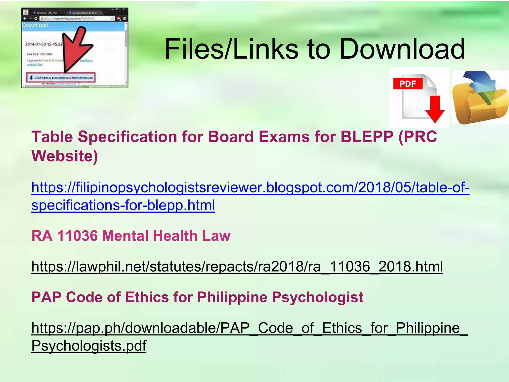 TABLE OF SPECIFICATION FOR BLEPP EXAM | PPTX
