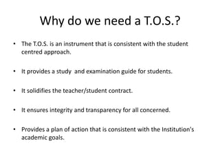 Table of specifications | PPTX
