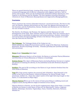 Table of vedas and their branches | PDF