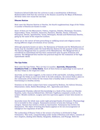 Table of vedas and their branches | PDF