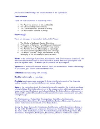 Table of vedas and their branches | PDF