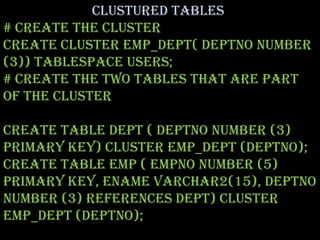 Table partitioning in Oracle Database | PPTX