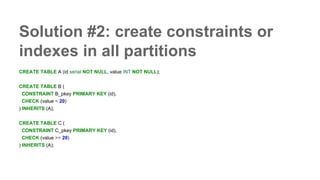 Table partitioning in PostgreSQL + Rails | PDF