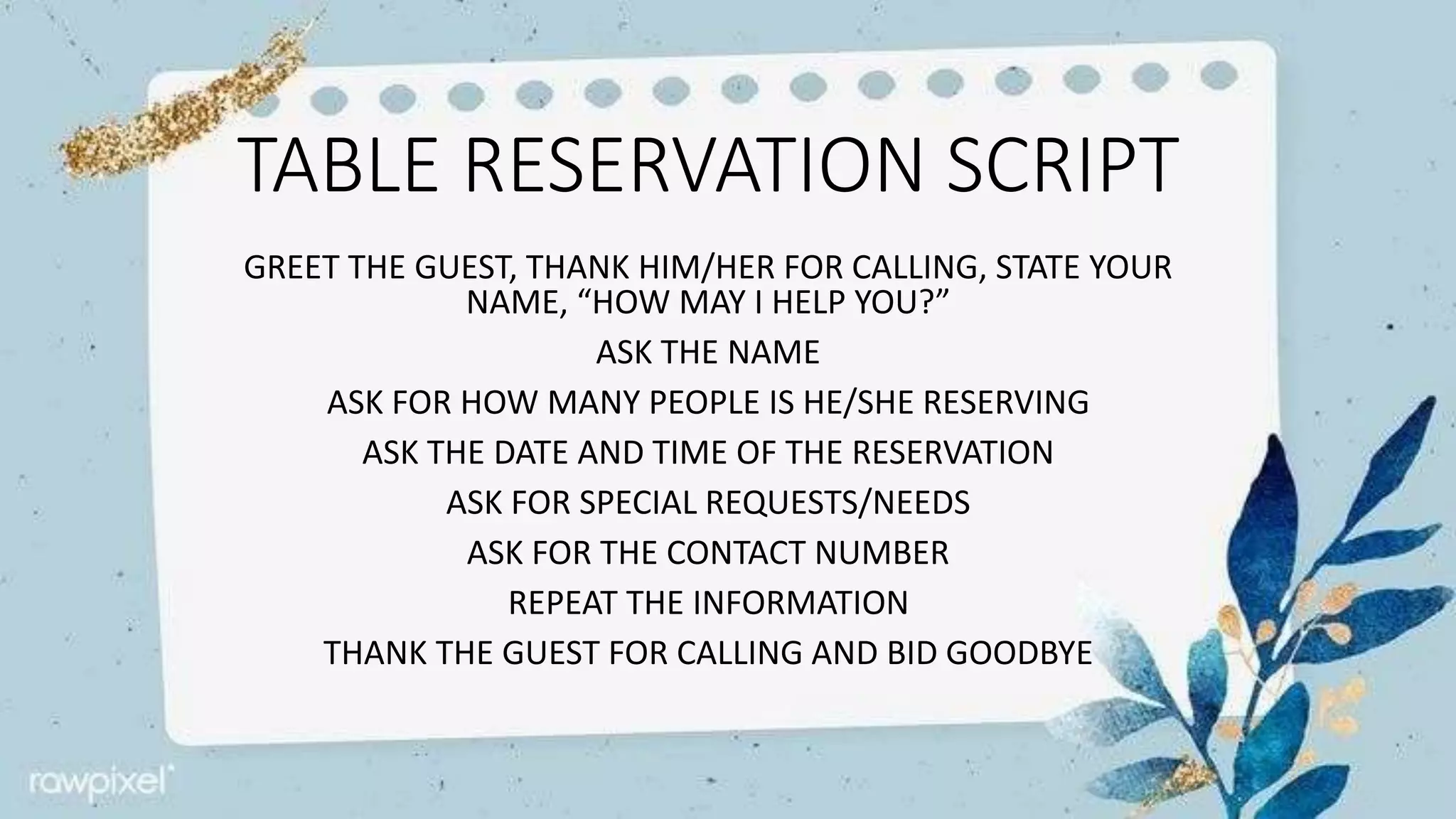 TABLE RESERVATION.pptx