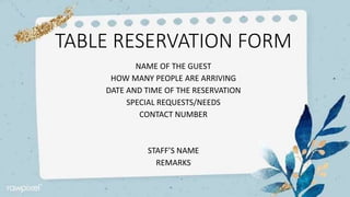TABLE RESERVATION.pptx