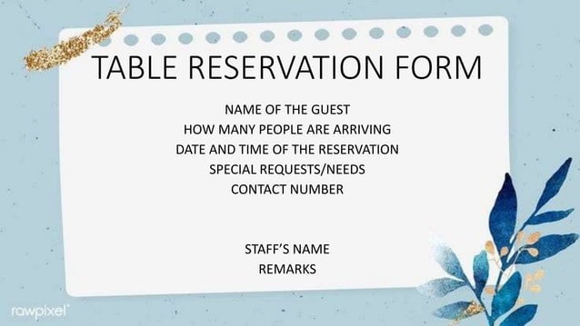 TABLE RESERVATION.pptx