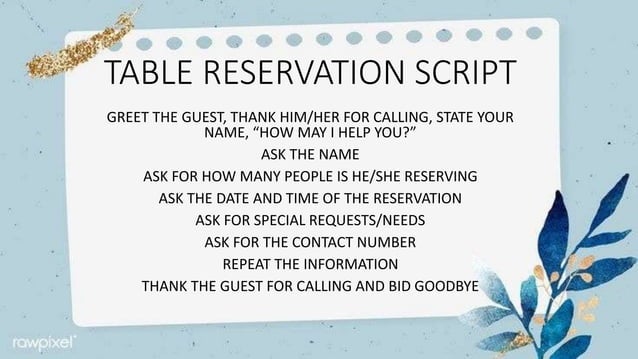 TABLE RESERVATION.pptx