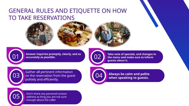 Handling table reservation and types of food services | PPTX | Food ...