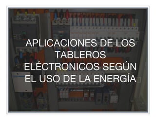Tableros de control eléctrico | PDF