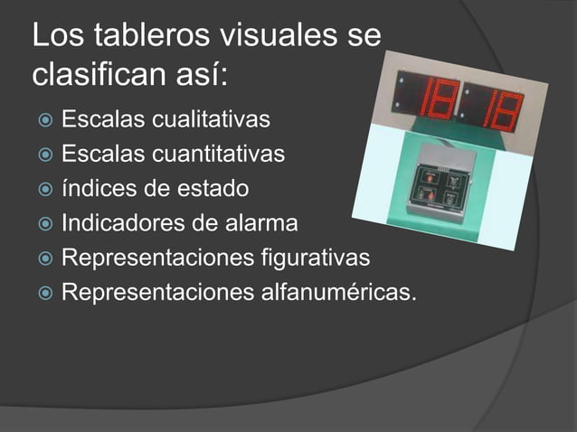 Tableros visuales ergonomicos | PPTX