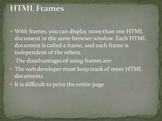 Working With Tables in HTML | PPTX