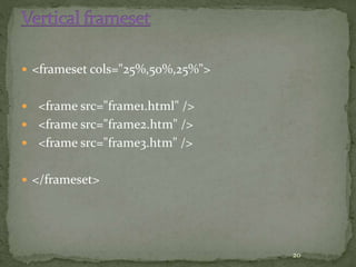 Working With Tables in HTML | PPTX