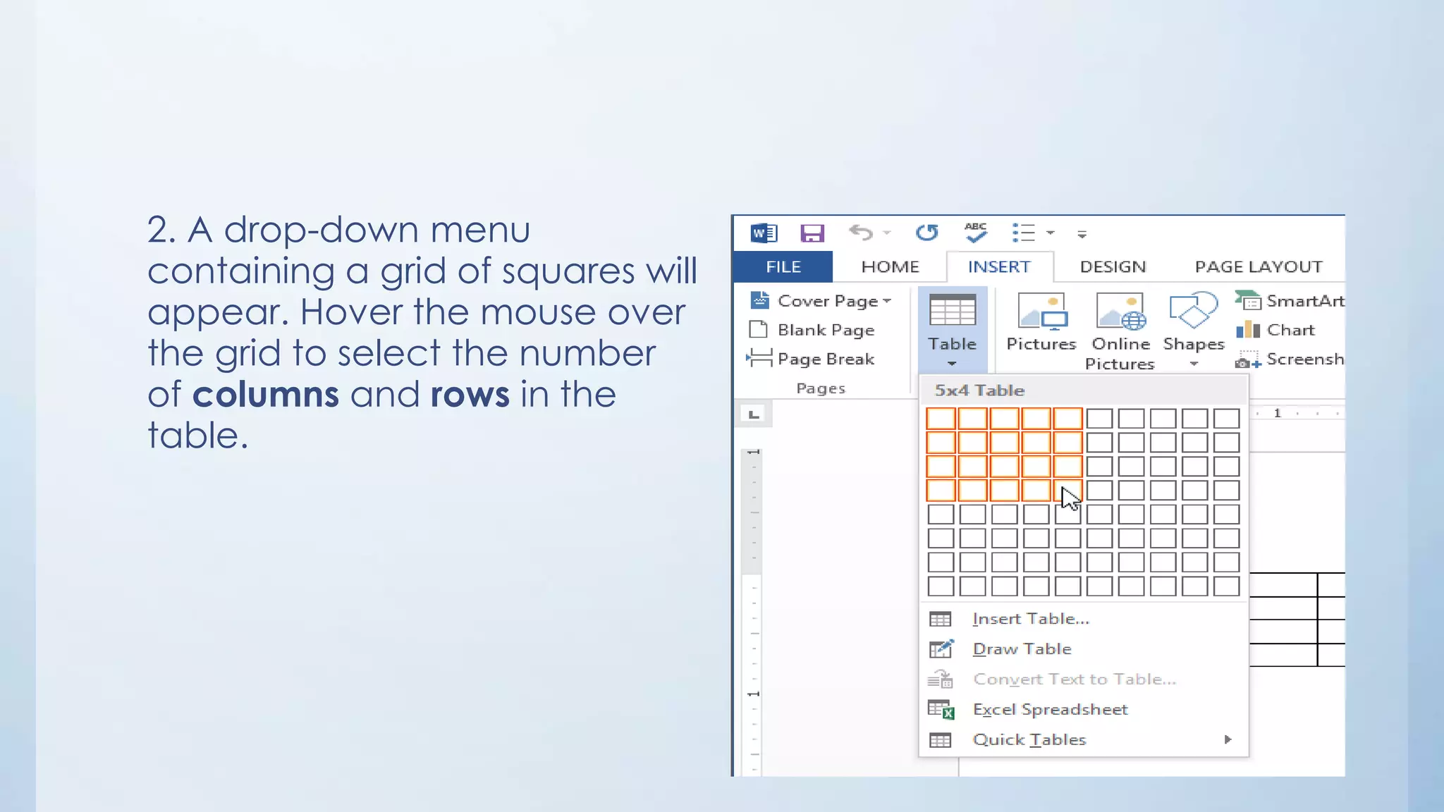 Home tab and Insert tab | PPTX