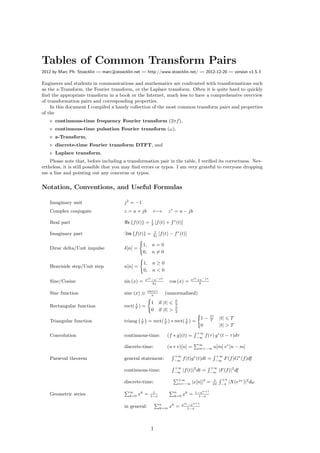 Tables | PDF