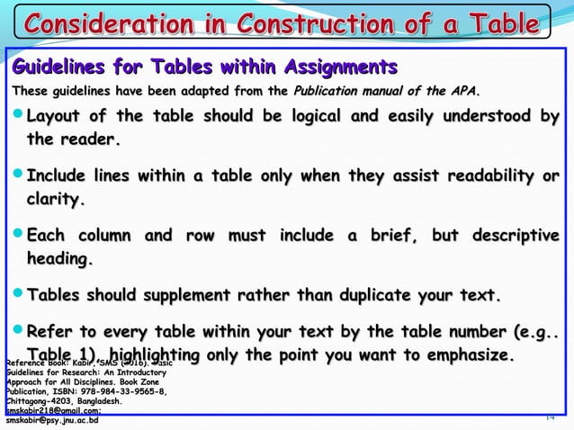 Tables and figures design | PPT