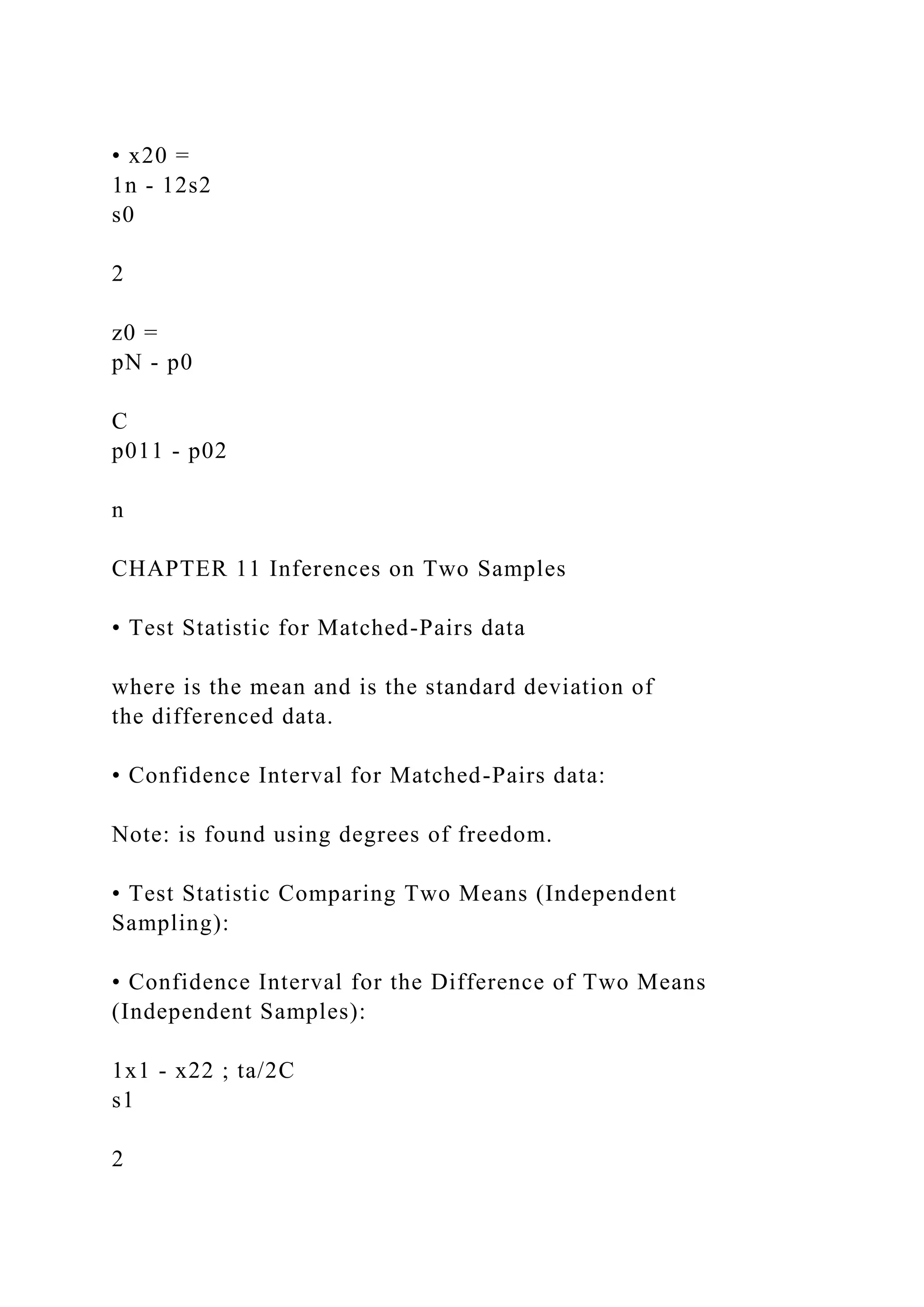 Tables and Formulas for Sullivan, Statistics Informed Decisio.docx