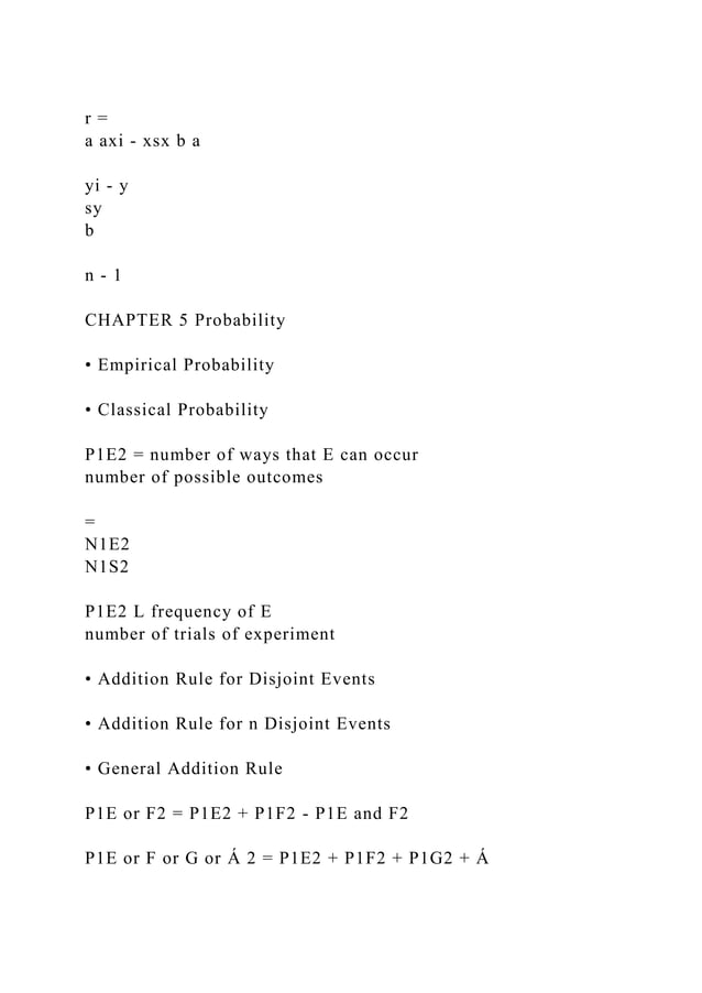 Tables and Formulas for Sullivan, Statistics Informed Decisio.docx