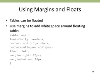 Tables in databases - Relationships and diagrams | PPTX