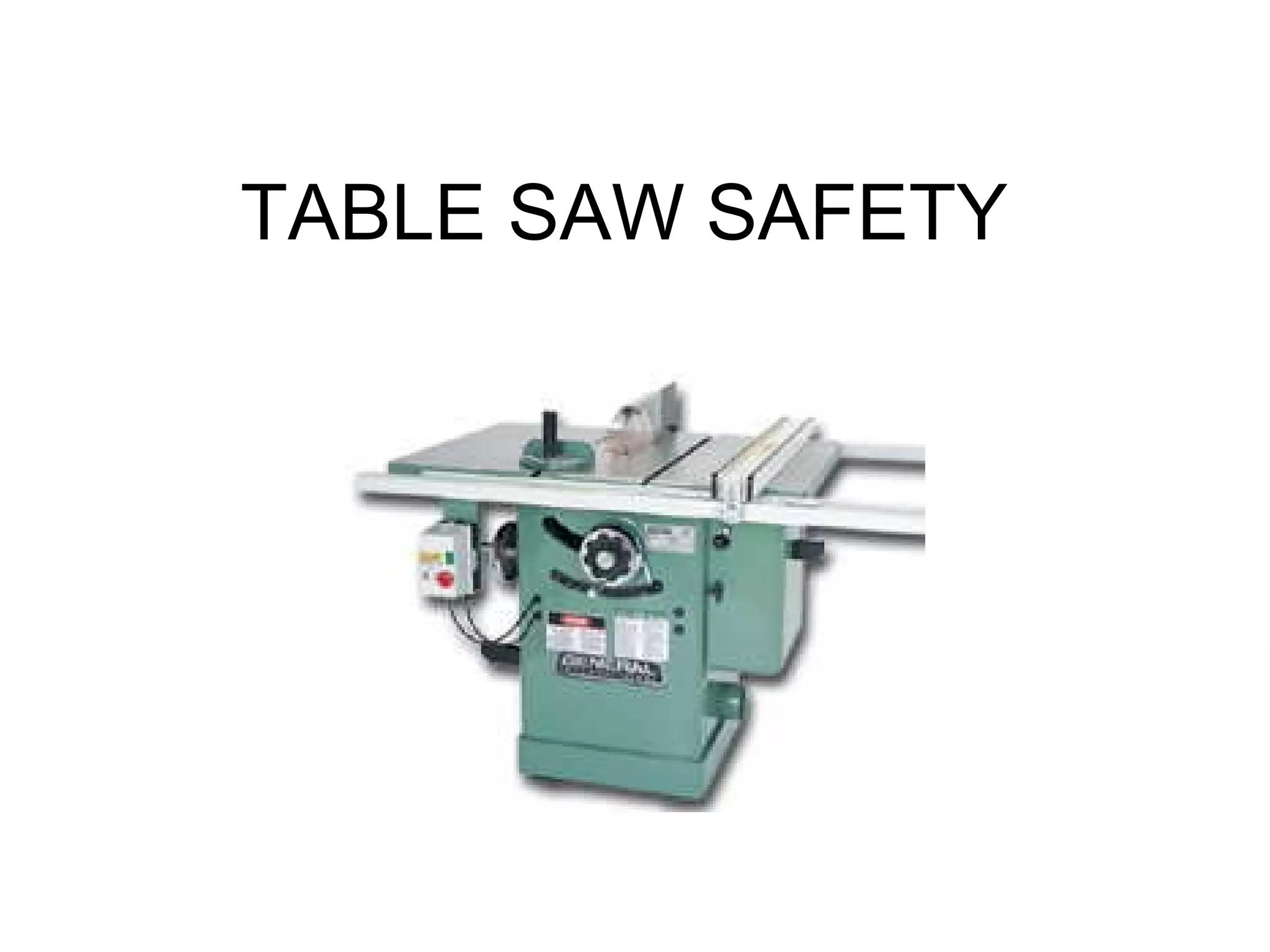 Table saw safety | PPT